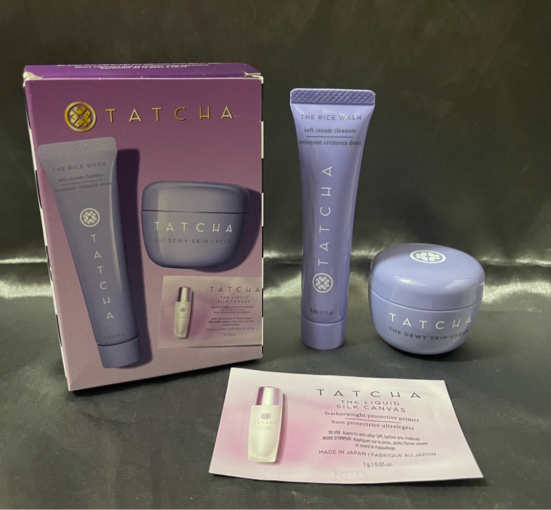 Tatcha the rice wash/ dewy skin cream set, Beauty & Personal Care, Face ...