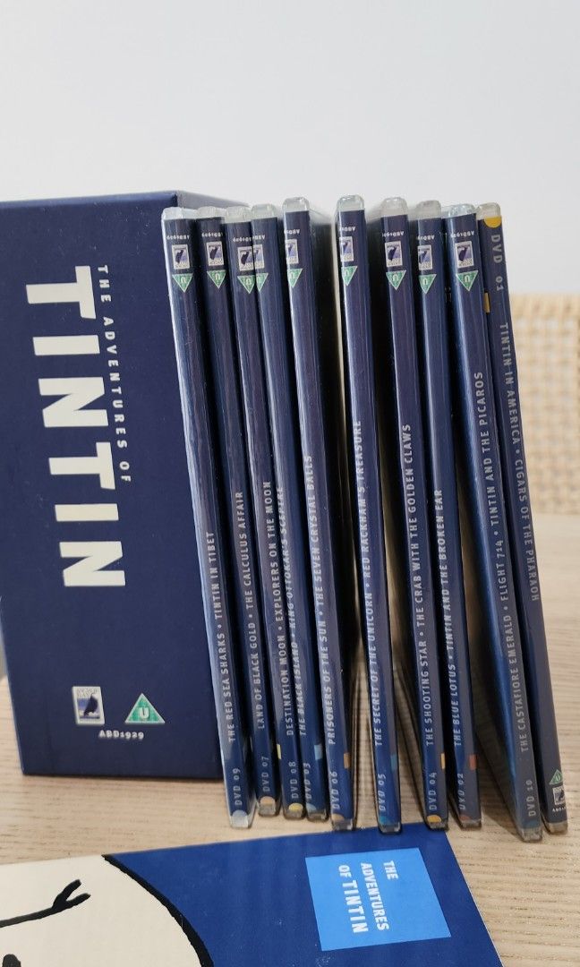 The adventures of tintin dvd box set, Hobbies & Toys, Music & Media ...