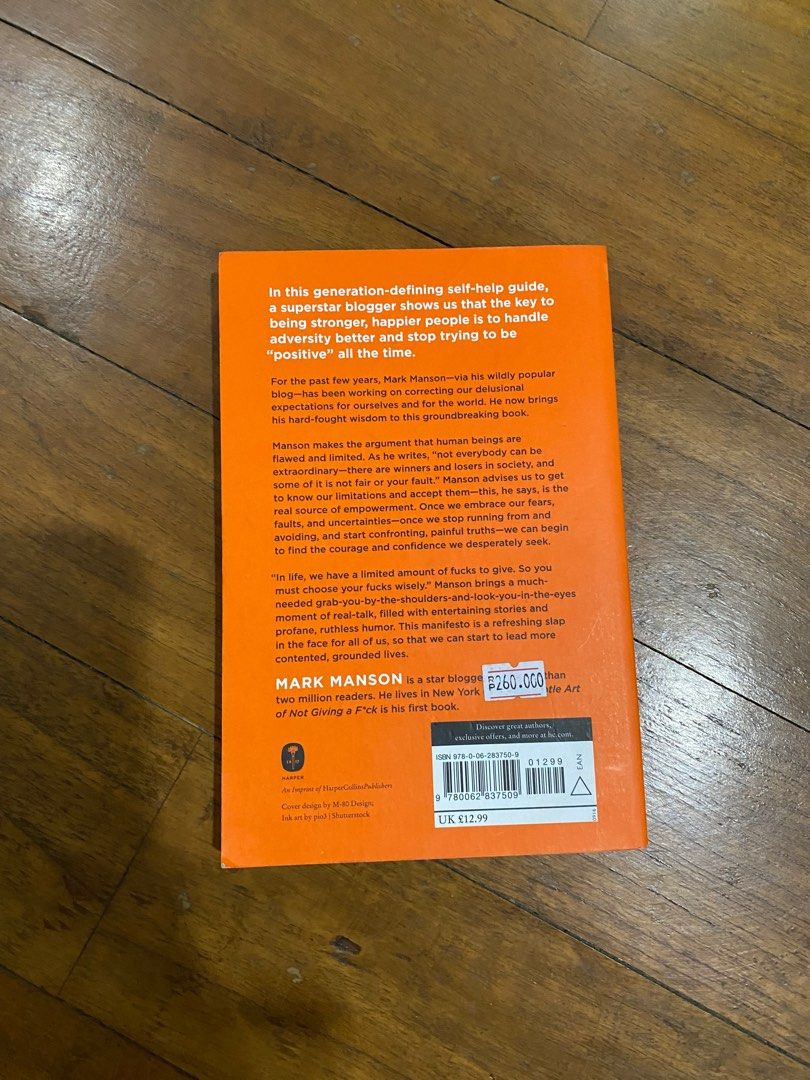 The Subtle Art Of Not Giving A F Ck By Mark Manson Buku And Alat Tulis
