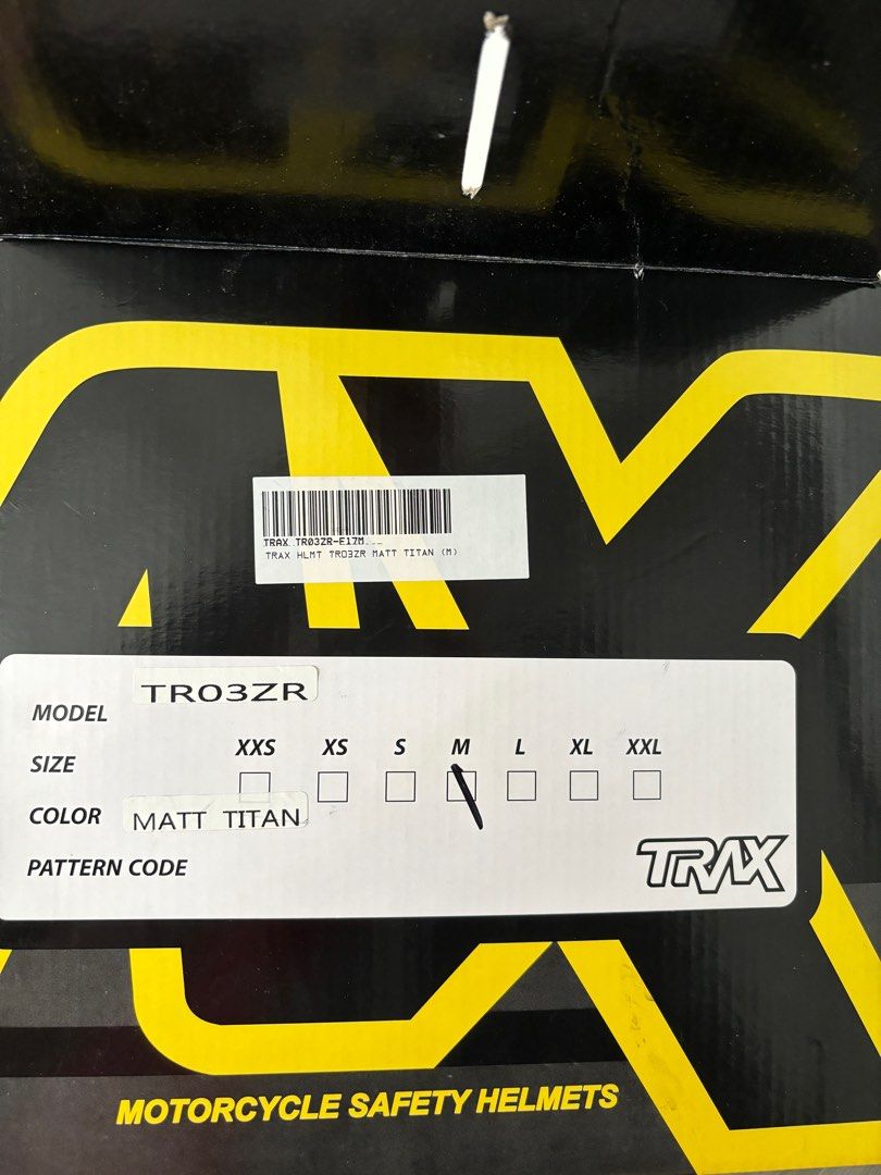 TRAX HELMETS TR03ZR PSB APPROVED, Motorcycles, Motorcycle Accessories ...