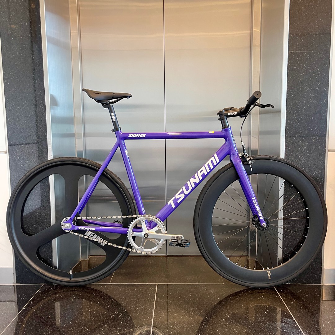 Tsunami fixie bike/frame set $330/complete bike $659/trick bike/brand new bike/trispoke wheel ...