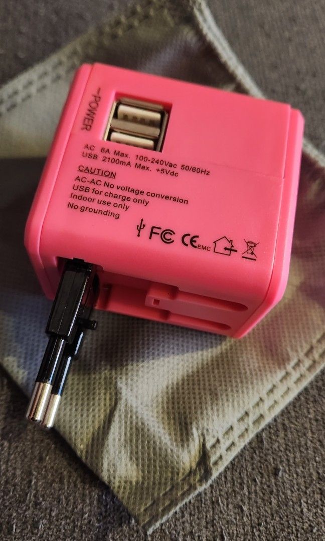 Universal Travel Adapter (black pink series), TV & Home Appliances ...