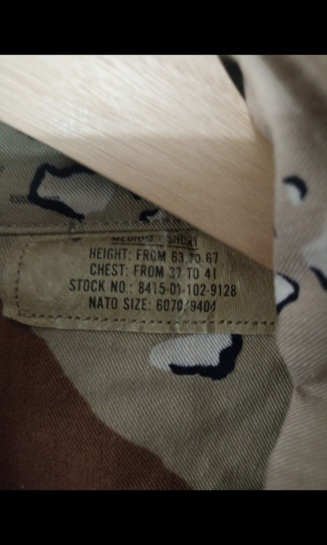 US Army/Military/USGI Choco Chip camo BDU jacket, Men's Fashion, Coats ...