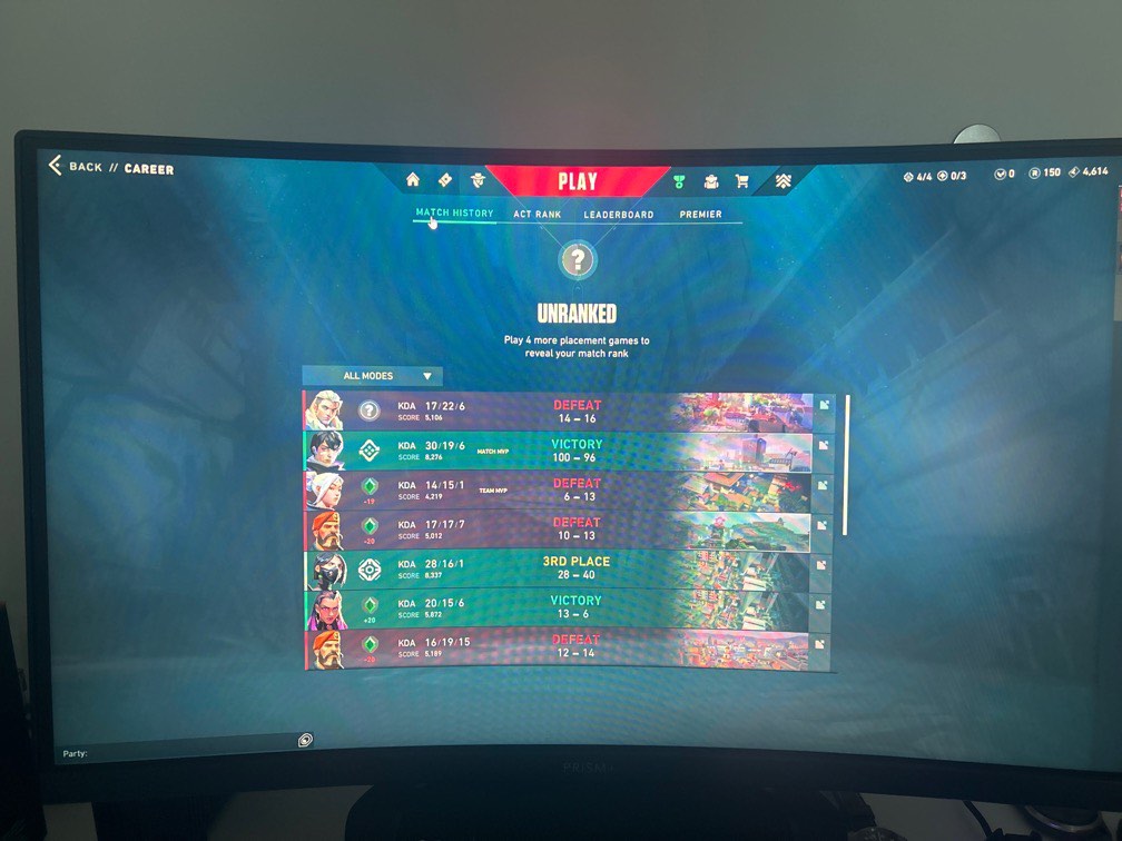 Valorant unranked account (last act ascendant), Video Gaming, Gaming ...