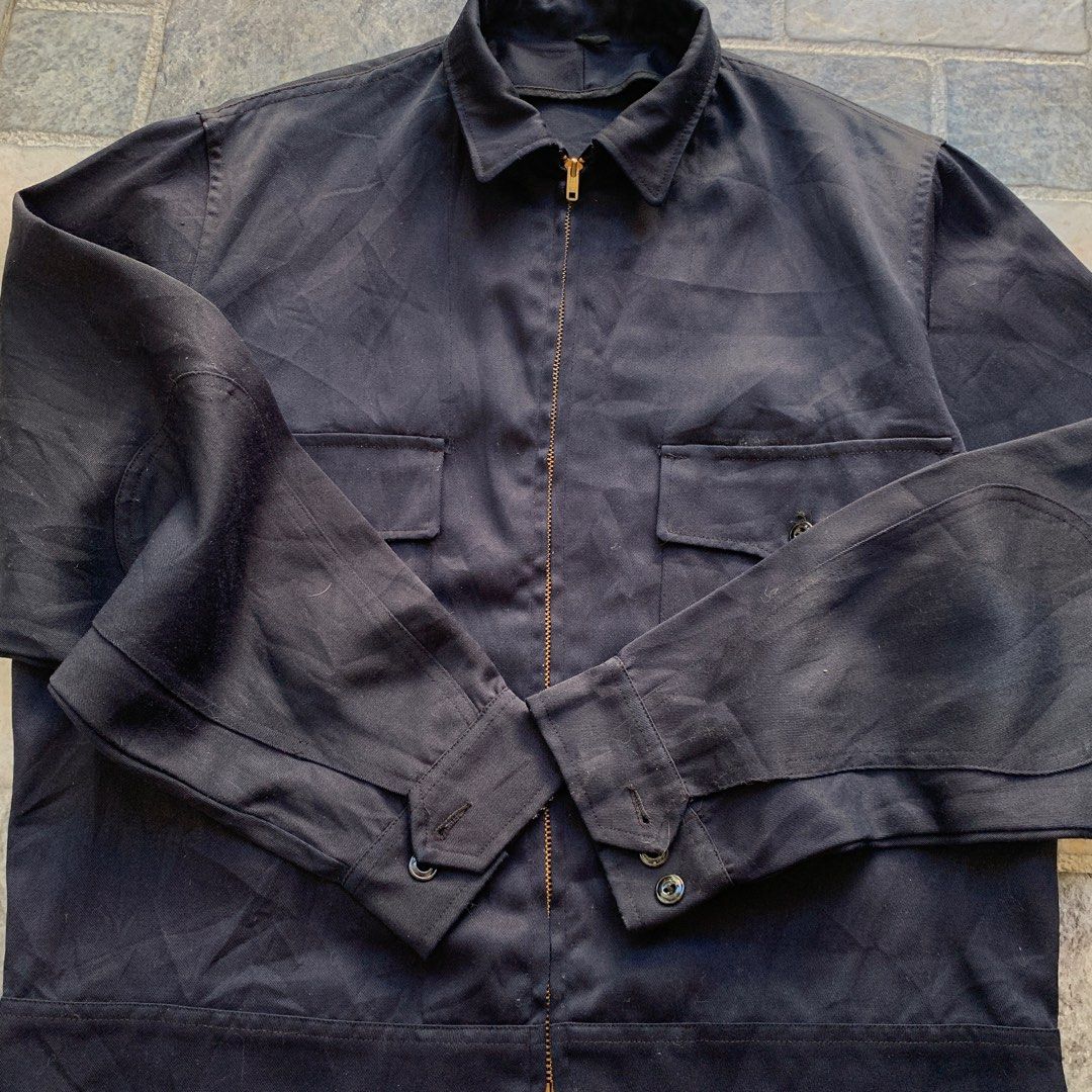 Vintage 1970s Navy US Postal Uniform Work Jacket, Men's Fashion, Coats ...
