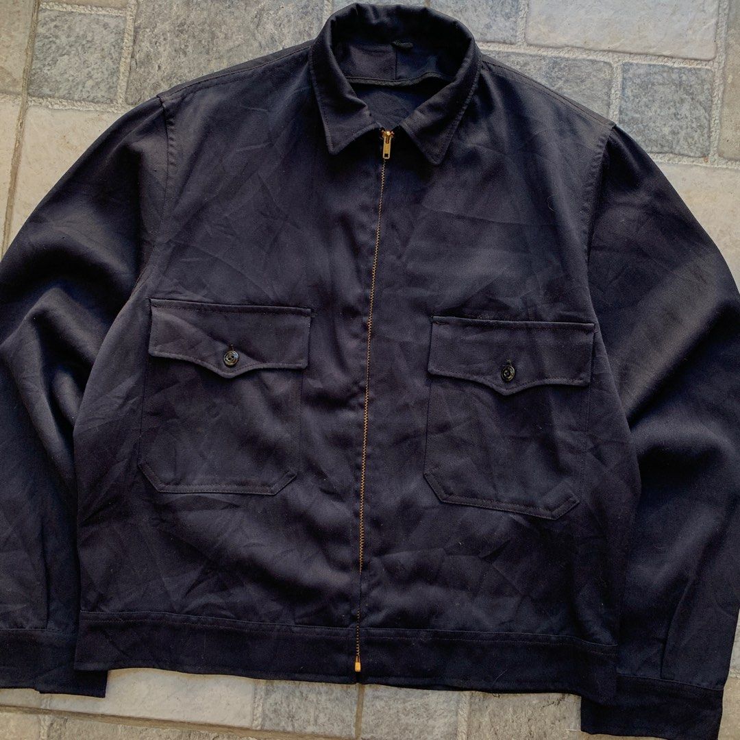 Vintage 1970s Navy US Postal Uniform Work Jacket, Men's Fashion, Coats ...