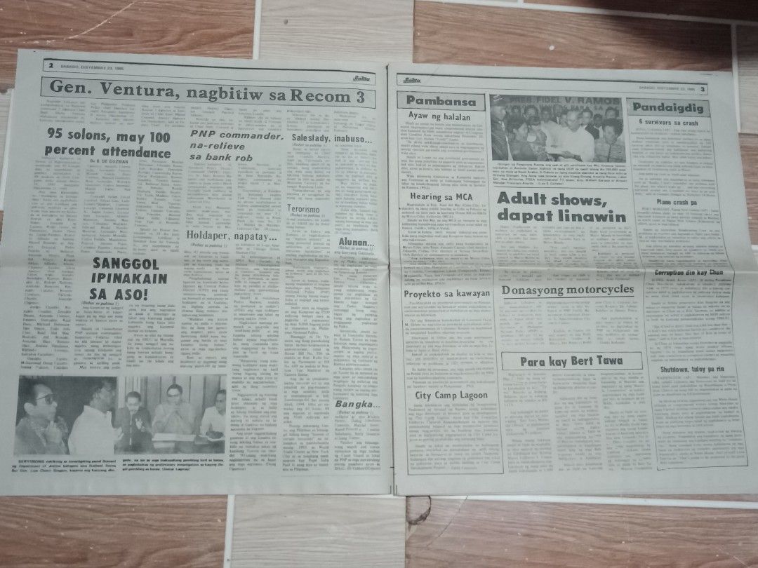 VINTAGE 1995 TAGALOG TABLOID BALITA, Hobbies & Toys, Memorabilia ...