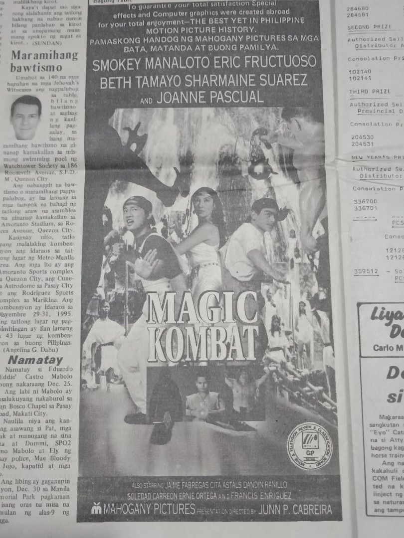 VINTAGE 1995 TAGALOG TABLOID BALITA, Hobbies & Toys, Memorabilia ...