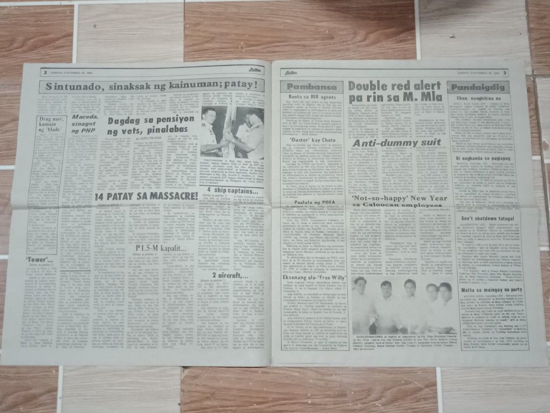 VINTAGE 1995 TAGALOG TABLOID BALITA, Hobbies & Toys, Memorabilia ...