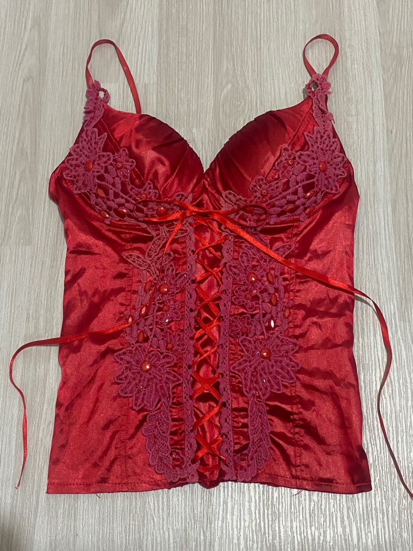 Vintage Corset padded silk satin Body Central brand y2k coquette ...