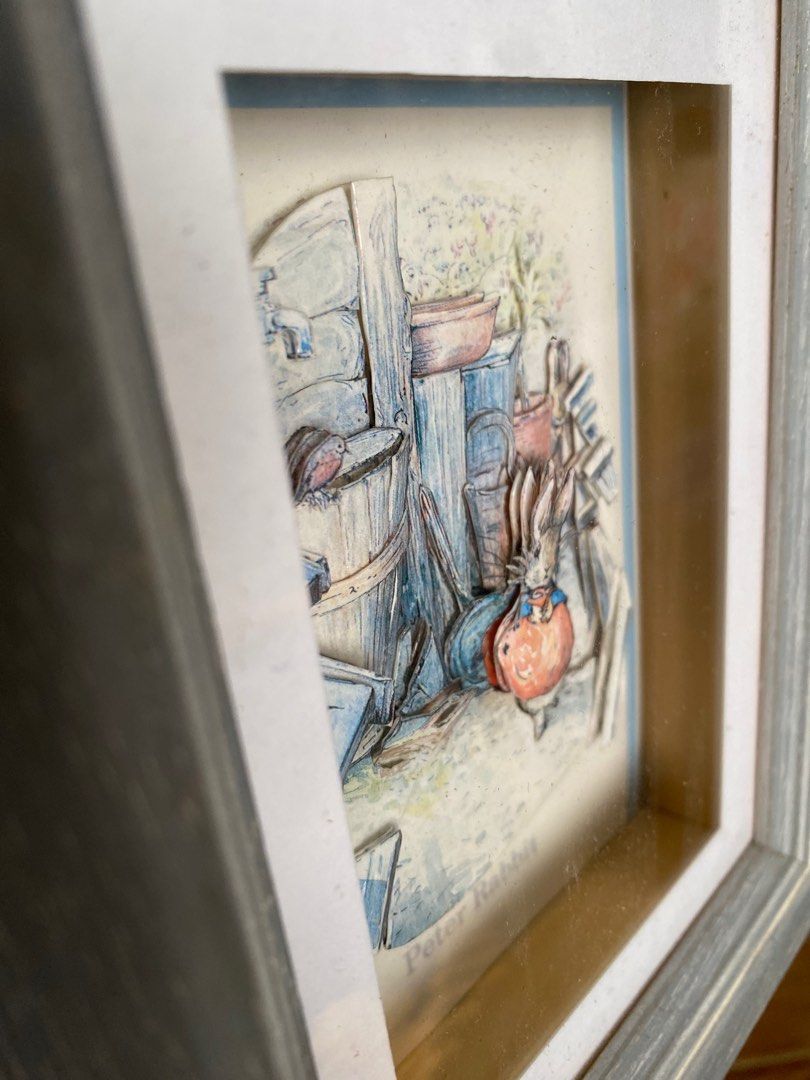 Vintage Peter Rabbit Decoupage Art Frame / Paper Art, Furniture & Home ...