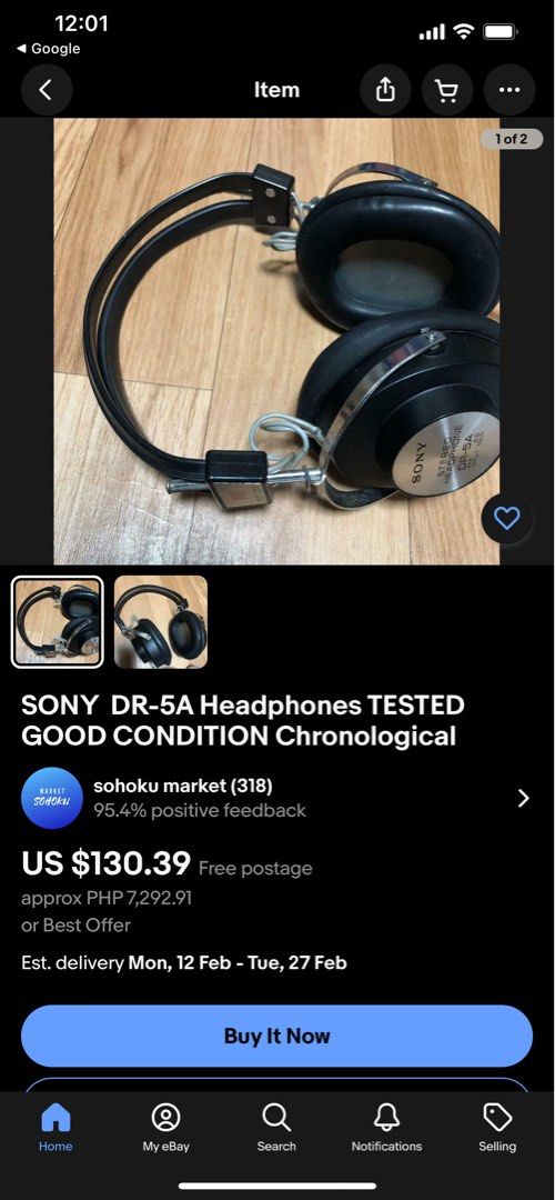 Vintage Sony Headphones Made in Japan late 60s model, Audio, Headphones ...