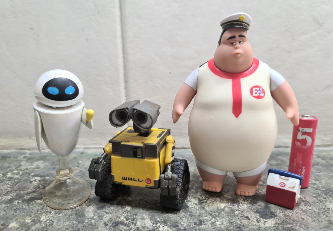 WALL E, EVE & CAPT. B. McCREA SET - Authentic 2008 Disney Pixar WALL-E ...