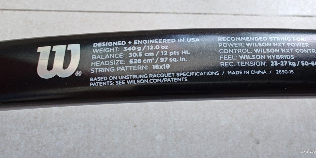 Wilson Pro Staff RF97 Autograph v10 Racquet, Sports Equipment, Sports ...