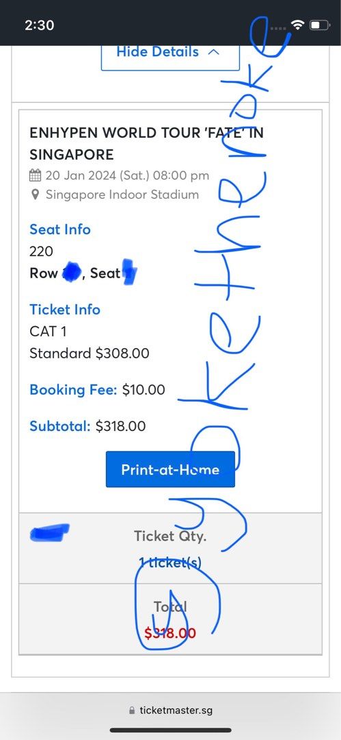 URGENT!! wts enhypen fate sg day 1 20 jan cat 1 seating, Tickets ...