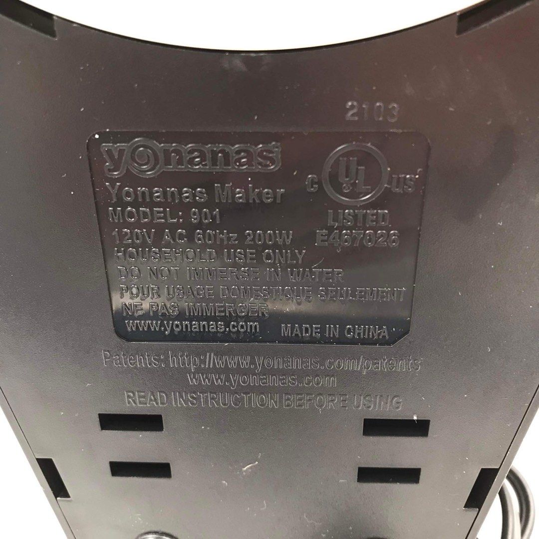 YONANAS Fruit Soft-Serve Yonanas Dessert Maker, TV & Home Appliances ...