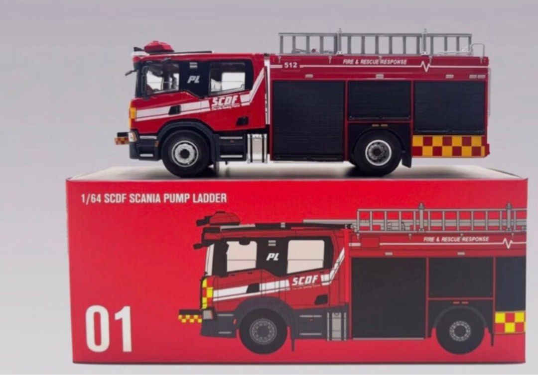 1/64 SCDF SCANIA PUMP LADDER, Hobbies & Toys, Memorabilia ...