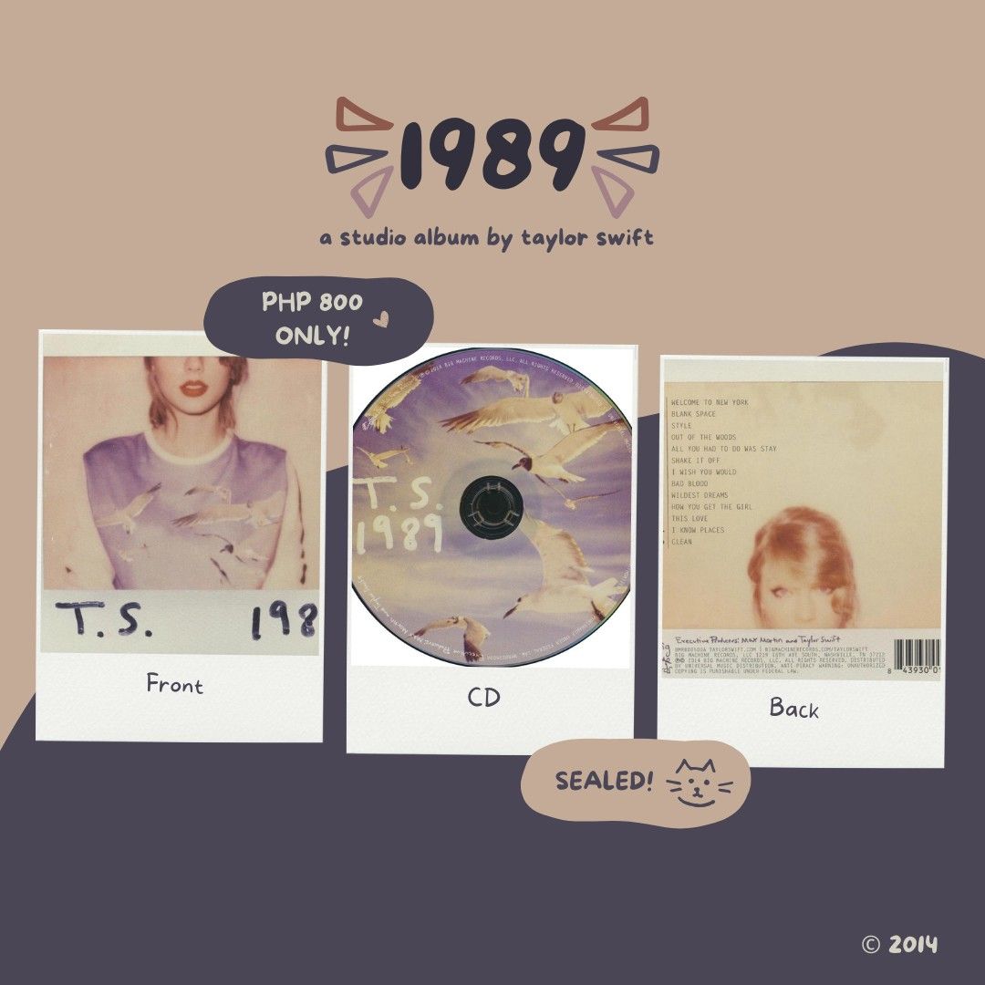 1989 Studio Album, Hobbies & Toys, Music & Media, CDs & DVDs on Carousell