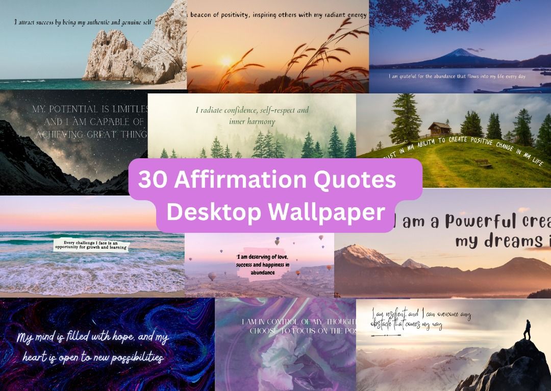 30 Affirmation Quotes Desktop Wallpaper, Hobbies & Toys, Stationery ...