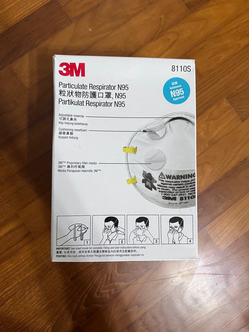 3M N95 Mask 8110S, Health & Nutrition, Medical Supplies & Tools on ...