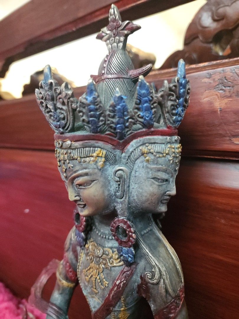 4 face tibetian diety.. bronze statue antique, Hobbies & Toys ...