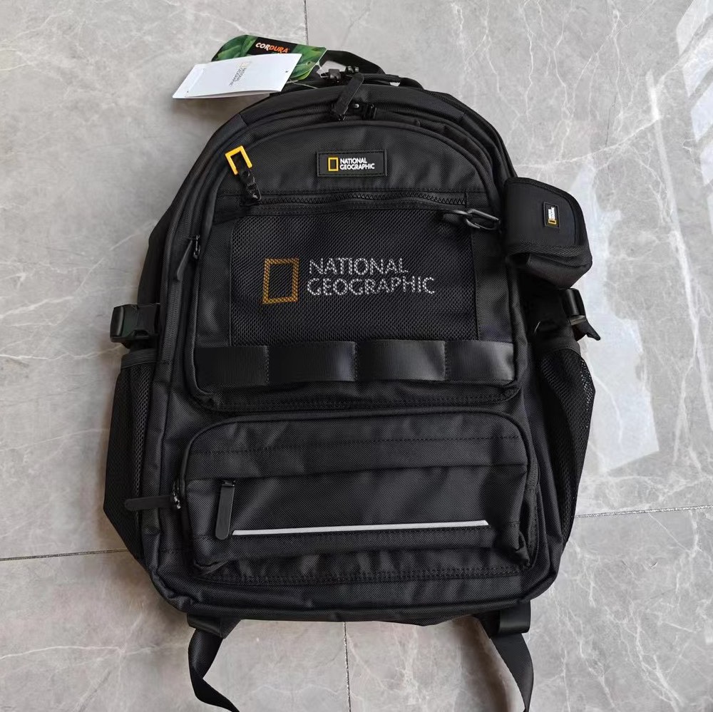 韓國預訂 2色選 National Geographic RIPPLE BACKPACK 多口袋 配零錢包 雙肩背包, 男裝, 袋, 背包 ...