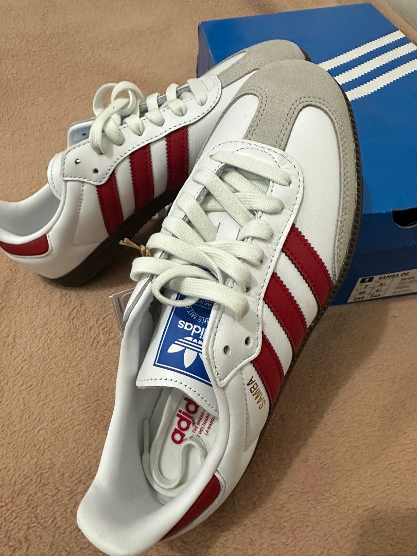 Adidas Samba Red, Men's Fashion, Footwear, Sneakers on Carousell