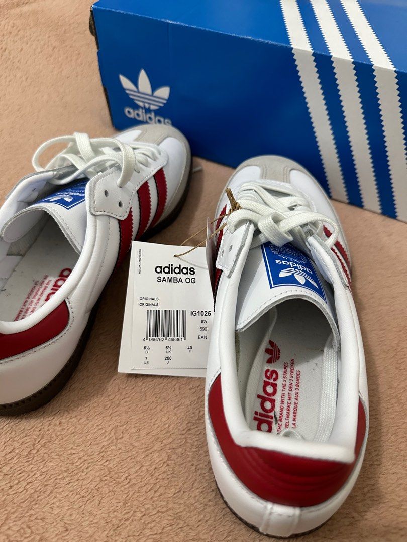 Adidas Samba Red, Men's Fashion, Footwear, Sneakers on Carousell