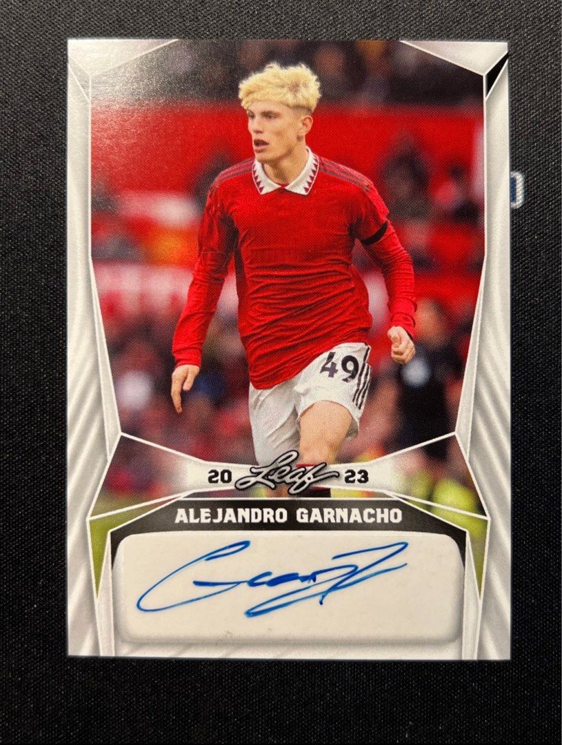 Alejandro Garnacho RC auto Leaf Man United Argentina Future Star ...