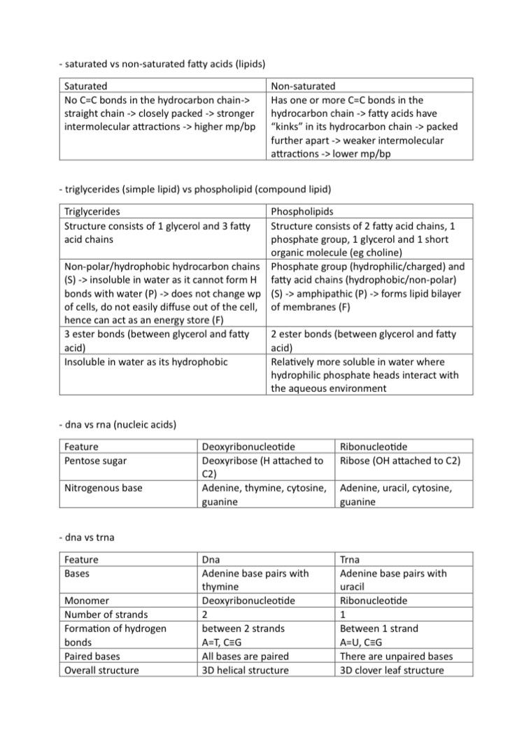 alevel h2 bio comparison notes, Hobbies & Toys, Books & Magazines ...