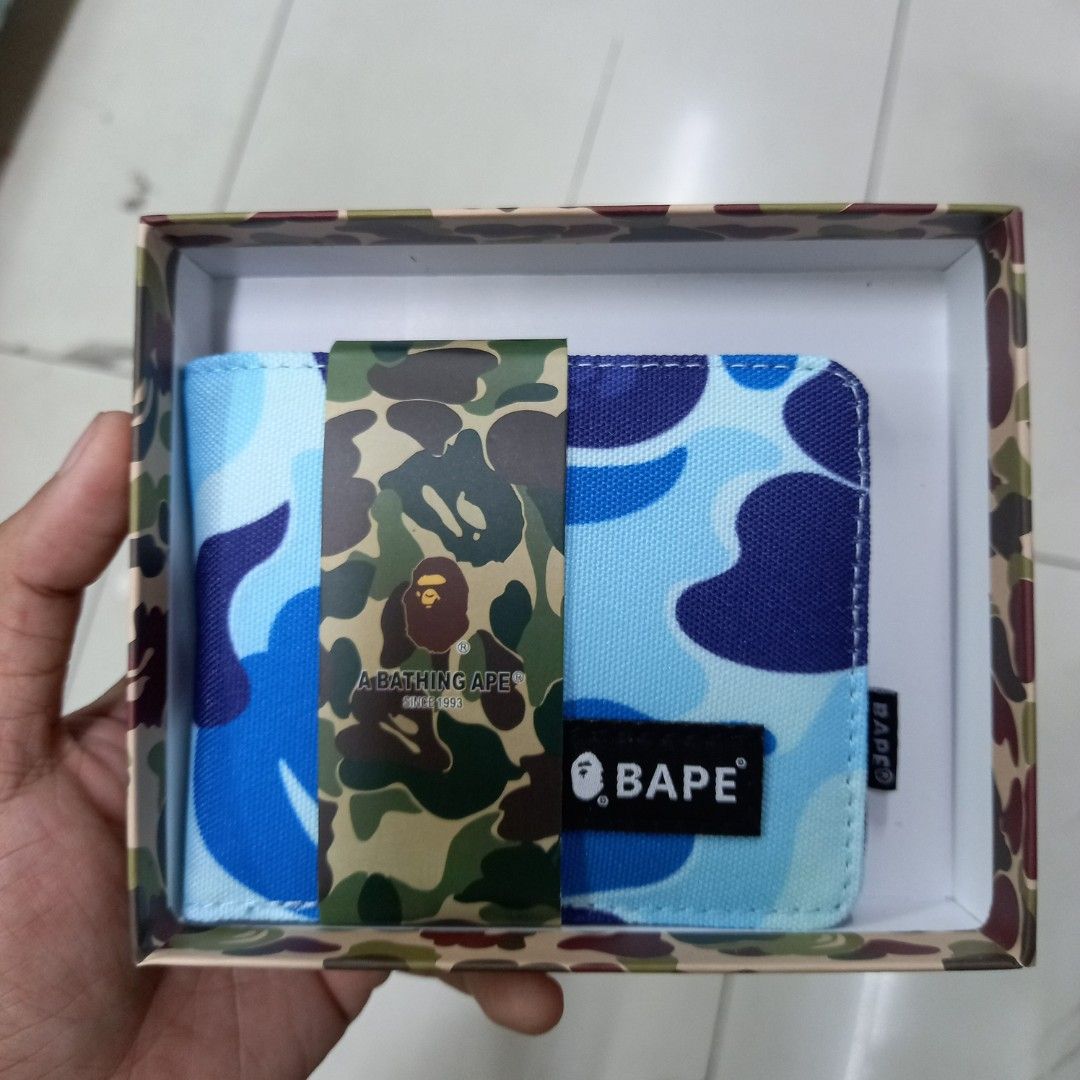 Bape / A Bathing Ape Blue Camo Wallet, Men's Fashion, Watches ...