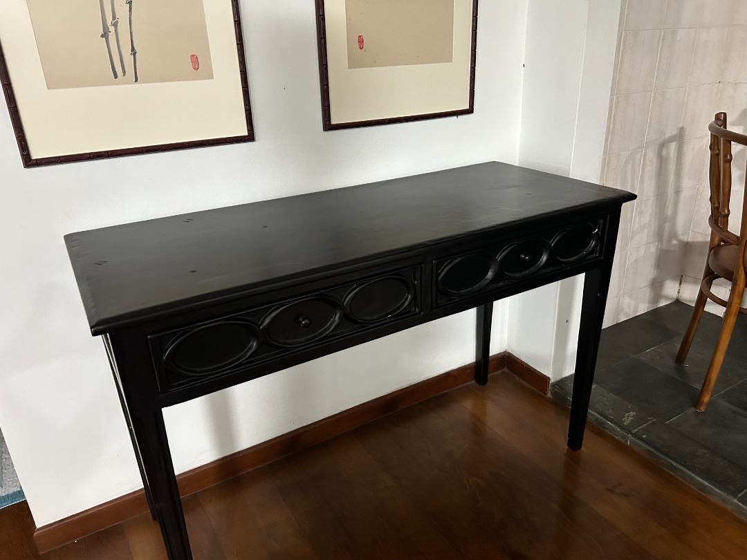 Black Study Table ( 19.5 inches x 47 inches x Ht 31 inches ...