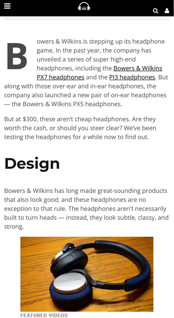 BOWERS & WILKINS PX5 ON-EAR HEADPHONES, Audio, Headphones & Headsets on Carousell