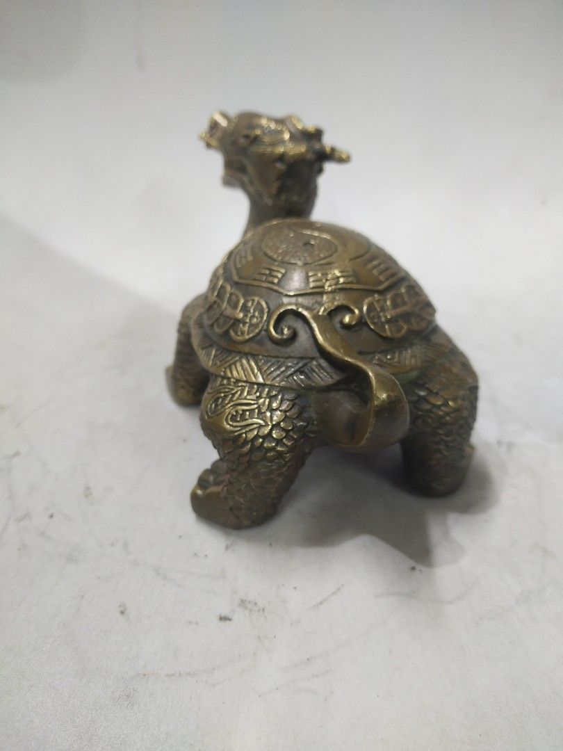 Brass lucky dragon head turtle display, Hobbies & Toys, Memorabilia ...