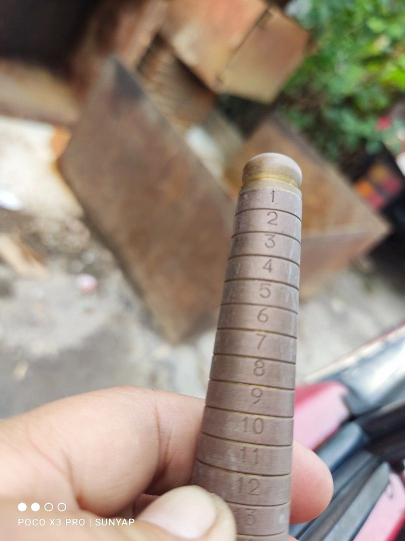Brass Ring Size Stick Pengukur Saiz Cincin HK Size Standard No.1-33 ...