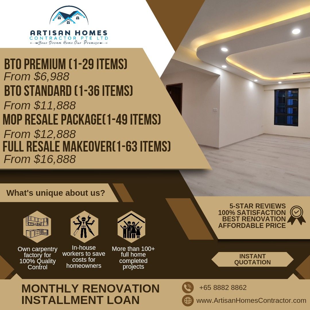 BTO Renovation package / Resale Renovation package / Direct renovation ...