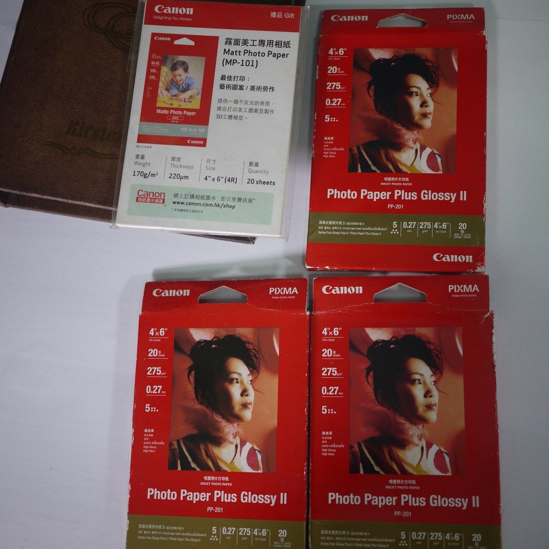 Canon Photo paper plus II glossy type, Photography, Cameras on Carousell