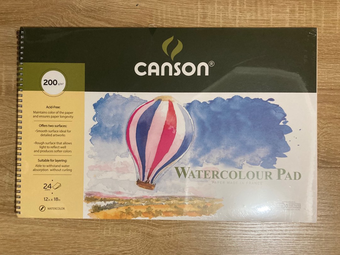 Canson Watercolour Pad 200gsm, Hobbies & Toys, Stationary & Craft ...