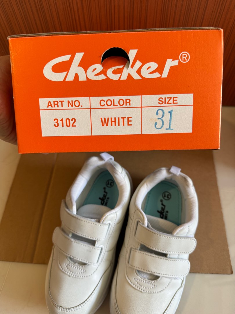 Checker kid White school shoes size31, Babies & Kids, Babies & Kids ...