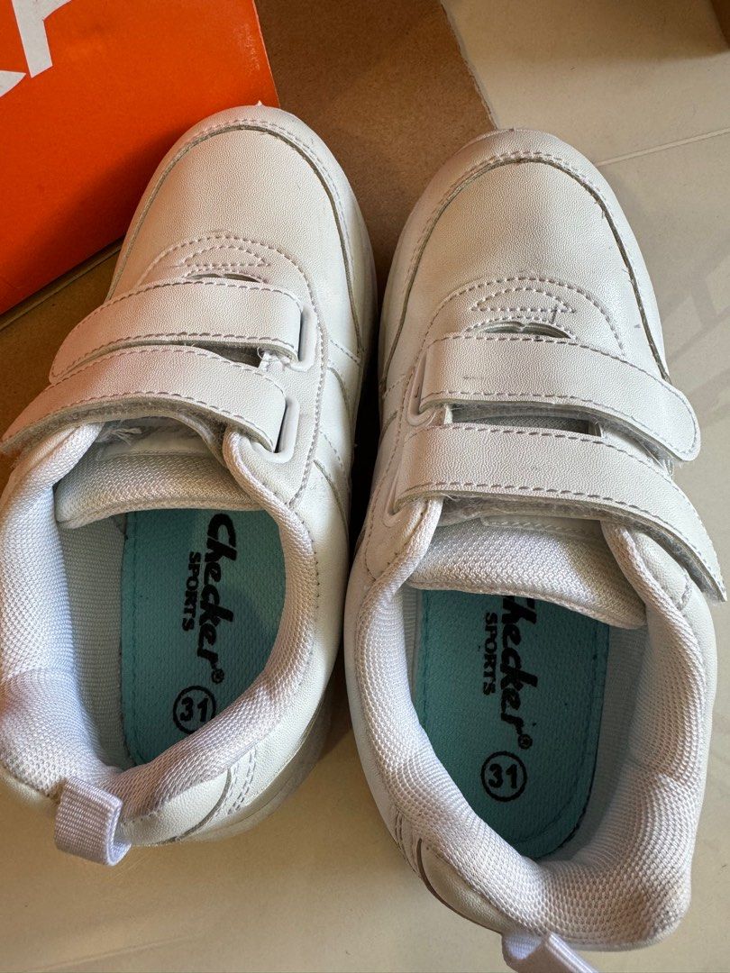 Checker kid White school shoes size31, Babies & Kids, Babies & Kids ...