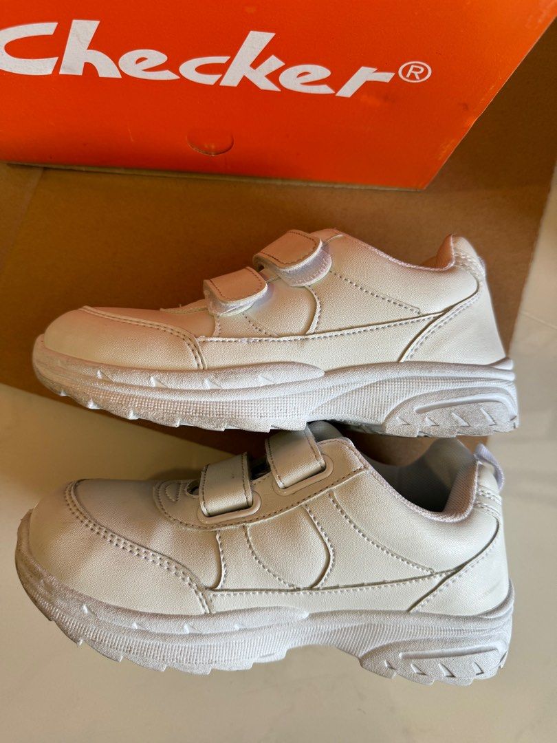Checker kid White school shoes size31, Babies & Kids, Babies & Kids ...
