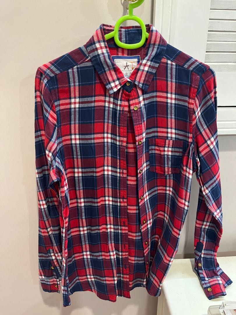 Checkered Polo, Women's Fashion, Tops, Longsleeves on Carousell