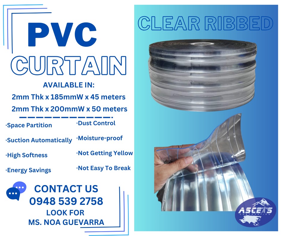Clear Rib PVC Curtain, Commercial & Industrial, Industrial Equipment on ...
