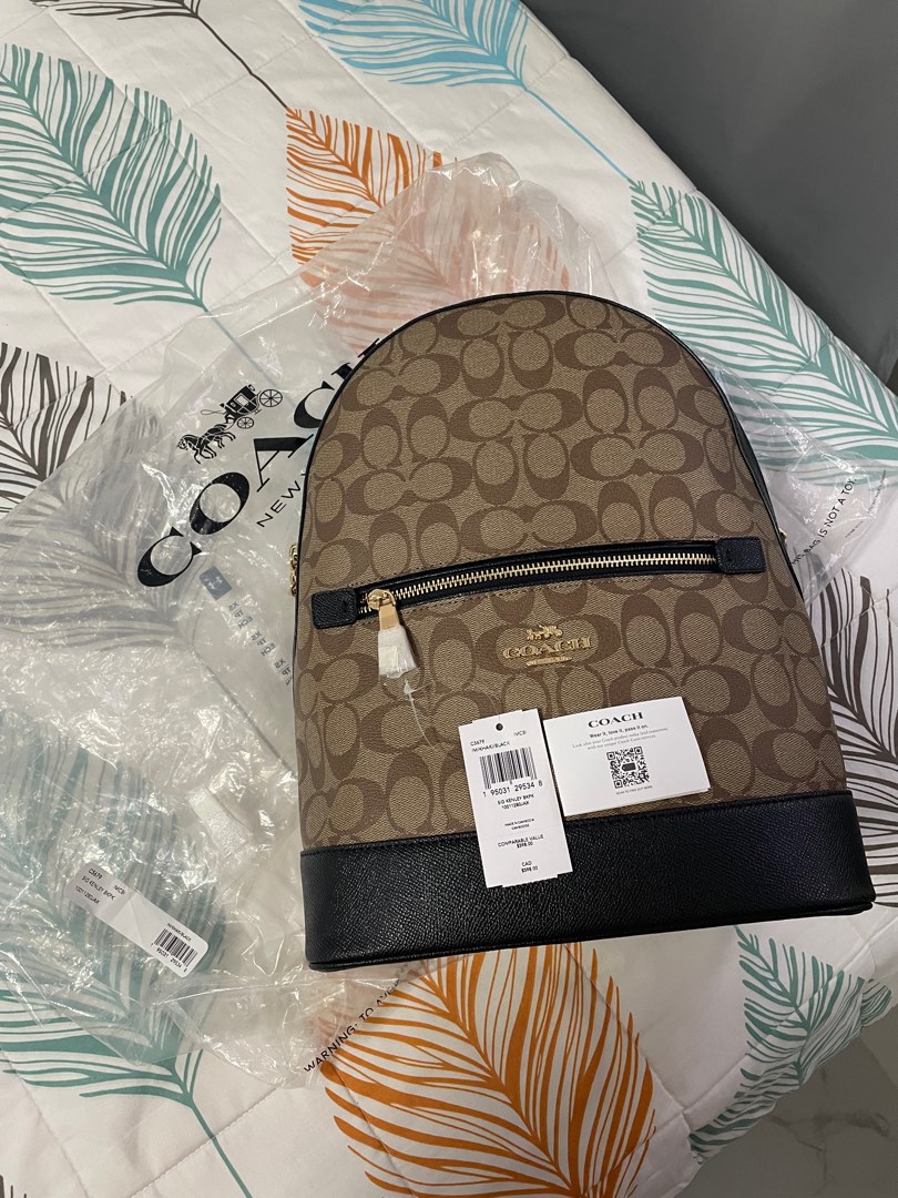 Coach Kenley Signature Backpack, Luxury, Bags & Wallets on Carousell