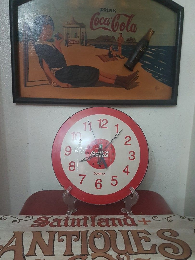COCA COLA CONVEX GLASS WALL COKE CLOCK COLLECTION, Furniture & Home ...
