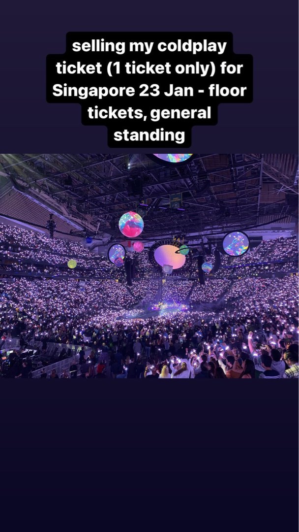 Coldplay - 23 Jan General Standing, Tickets & Vouchers, Event Tickets ...