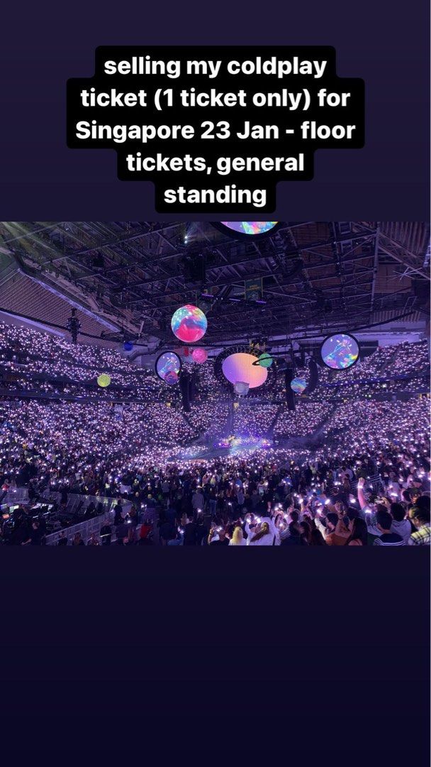 Coldplay - 23 Jan General Standing, Tickets & Vouchers, Event Tickets ...