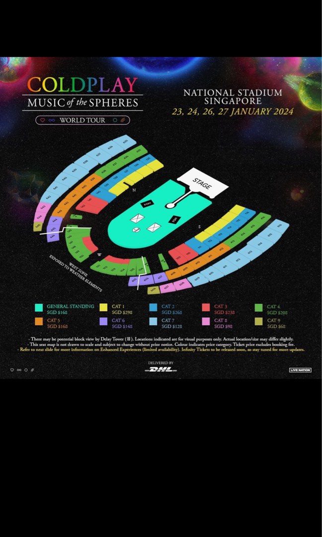 Coldplay ticket 30 Jan x 2 standing pen, Tickets & Vouchers, Event ...