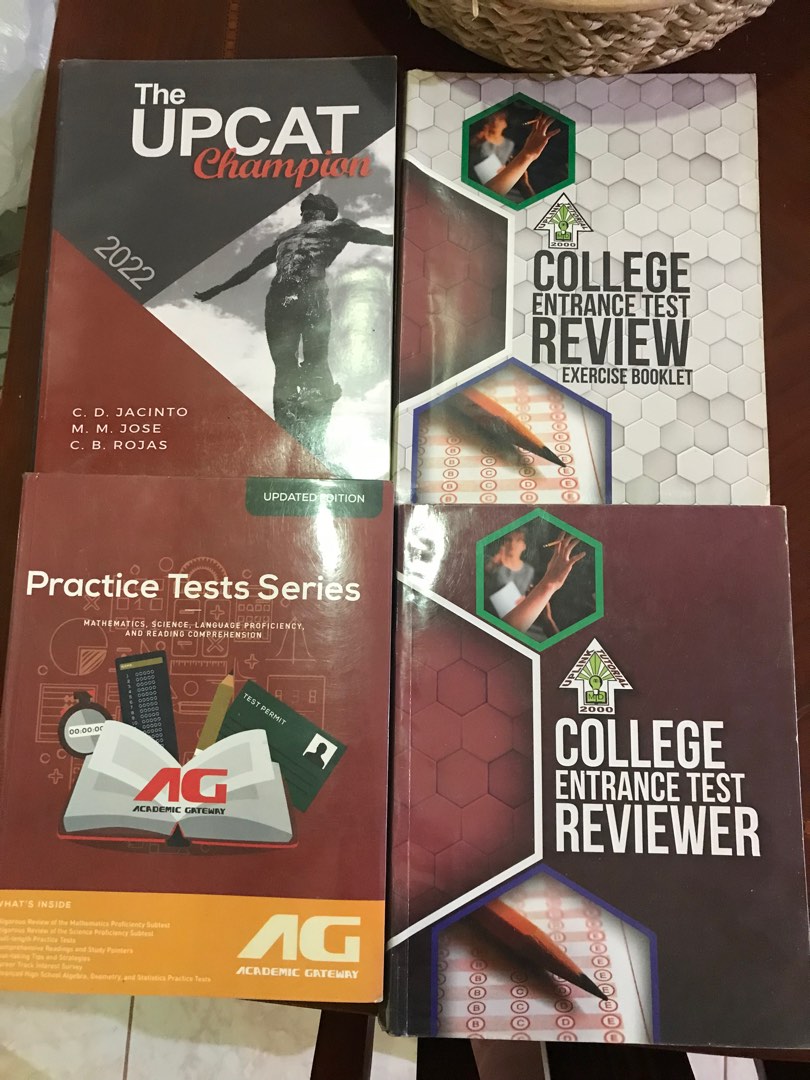 College Entrance Tests / Exams Reviewers (CETS), 4 books, Hobbies ...