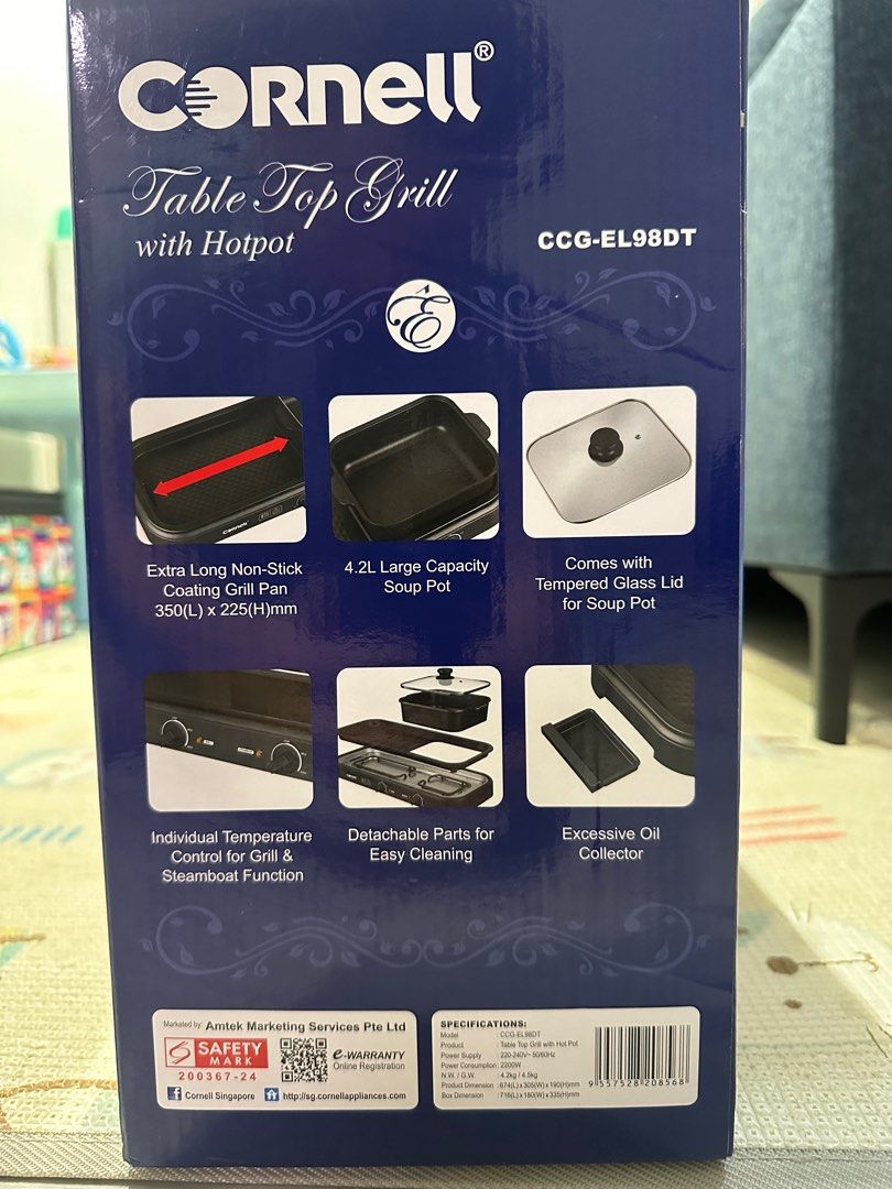 Cornell Table Top Grill, TV & Home Appliances, Kitchen Appliances, BBQ ...